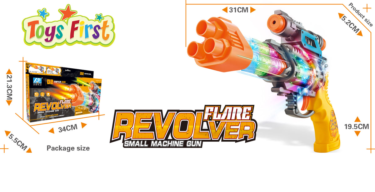 LED Flare Revolver Small Machine Gun Toy – Toys First Pty Ltd